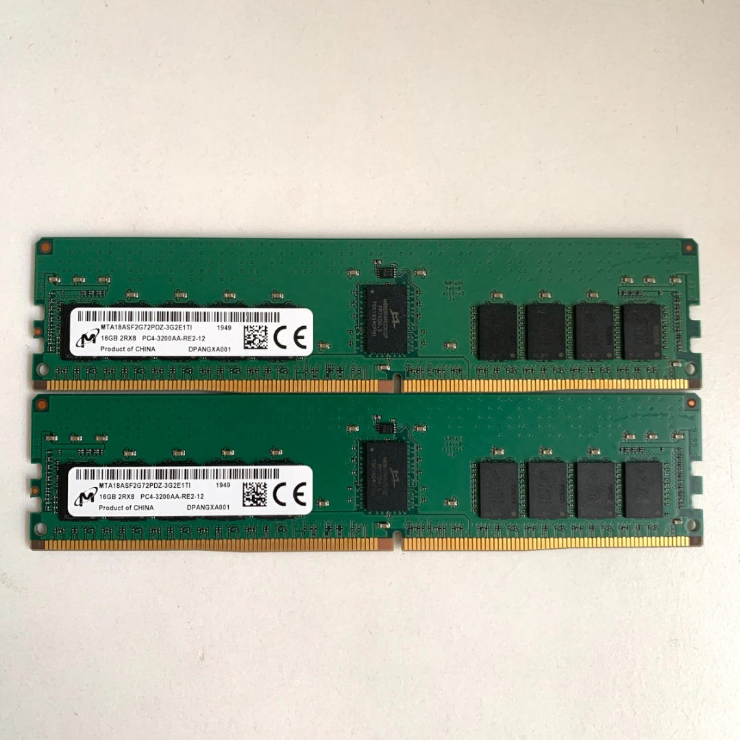 Micron RDIMM 2x 16GB (32GB) 2Rx8 DDR4 3200 MTA18ASF2G72PDZ-3G2 Server ...