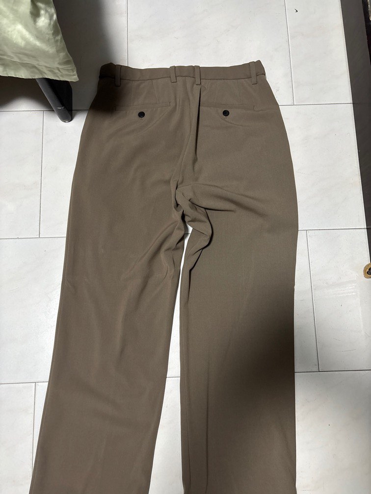 Musinsa Standard Wide Slacks in Brown, Men's Fashion, Bottoms, Trousers ...