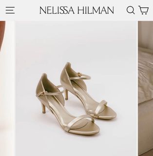 Nelissa Hilman Gold Heels, Women's Fashion, Footwear, Heels on Carousell