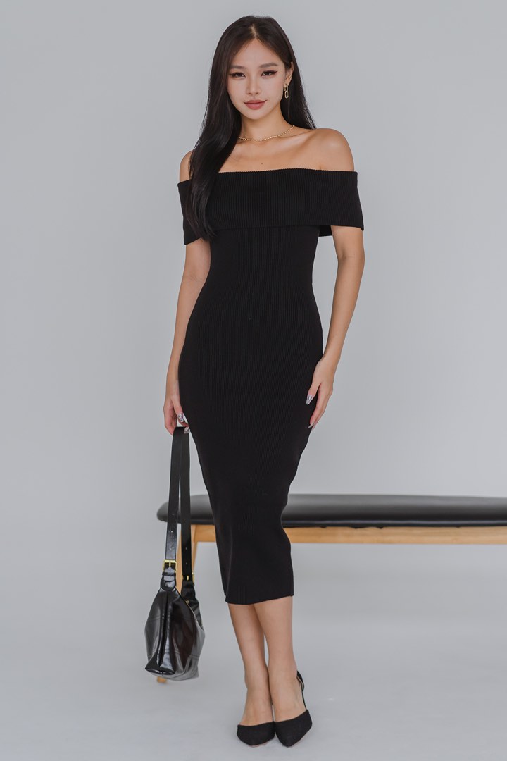 OHVOLA Unconditional Knit Dress IN BLACK, Women's Fashion, Dresses & Sets, Dresses on Carousell