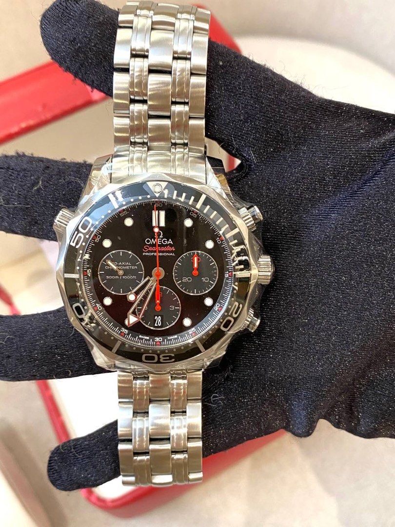 OMEGA SEAMASTER CHRONOGRAPH DIVER BLACK DIAL 44MM AUTOMATIC WATCH ...