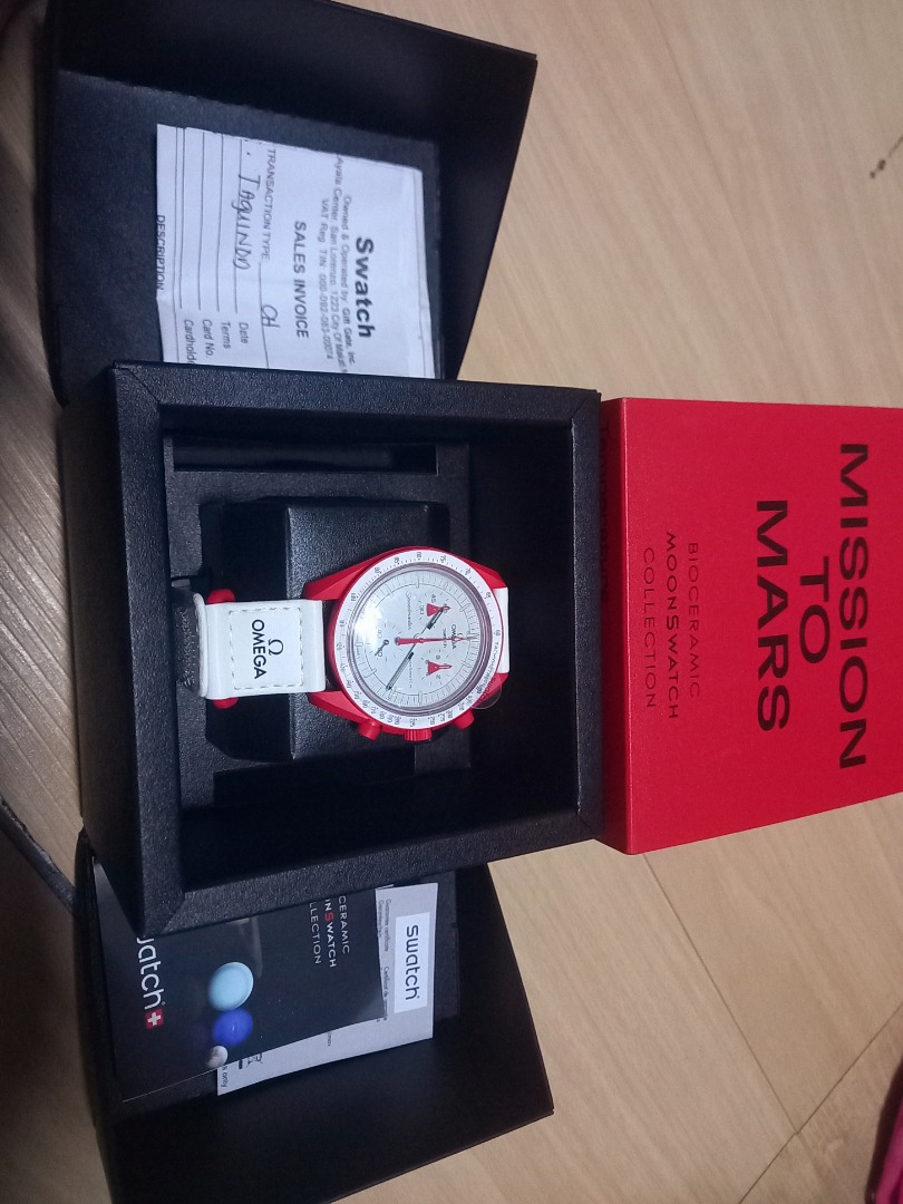 Omega X Swatch Mars, Women's Fashion, Watches & Accessories, Watches on ...