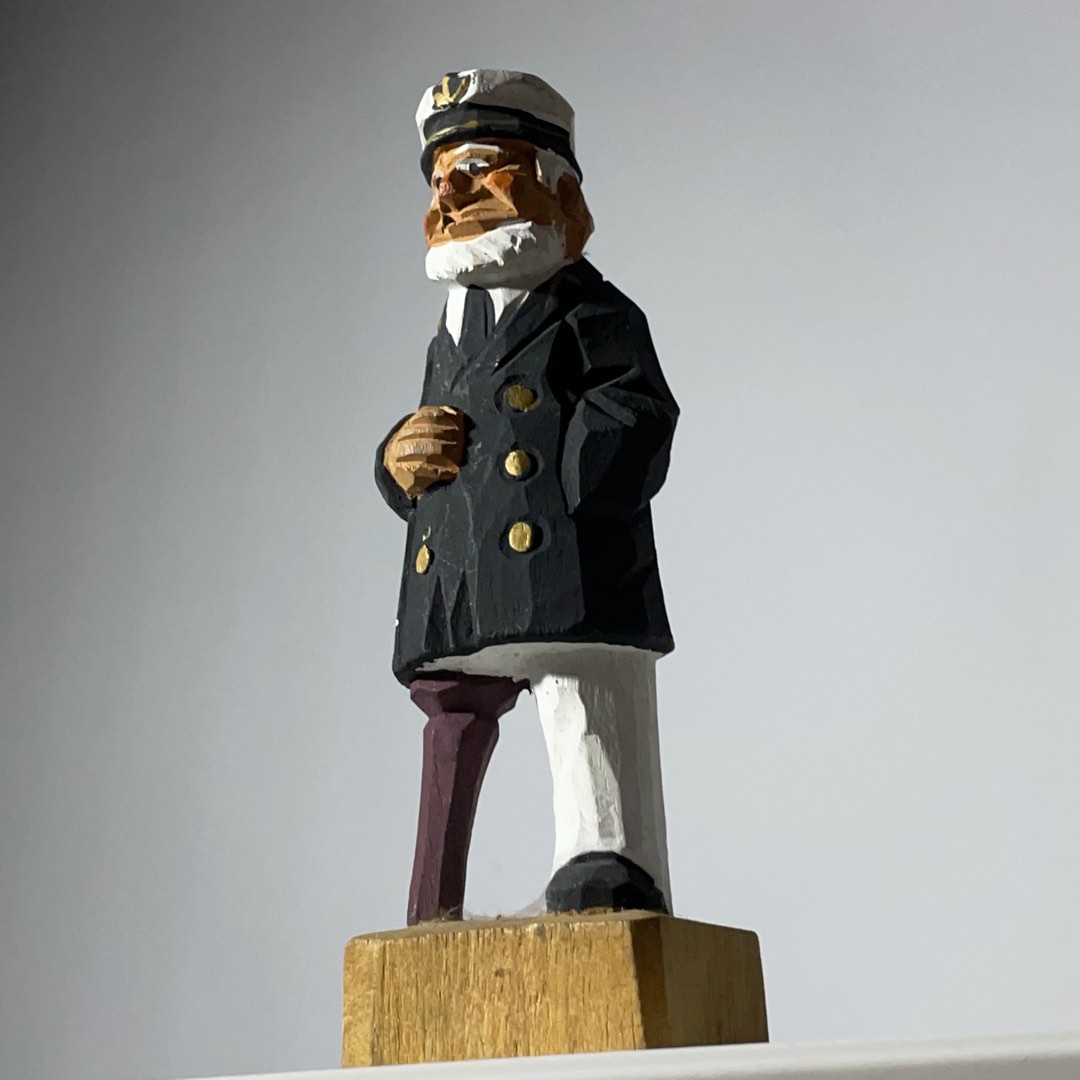 One-Of-A-Kind Captain Ahab Moby Dick Handmade Hand-Carved Hand-Painted ...