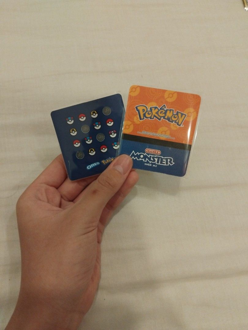 Oreo x Pokemon Pancham #674 Card + Mamee Monster Mewtwo Pokemon Card ...