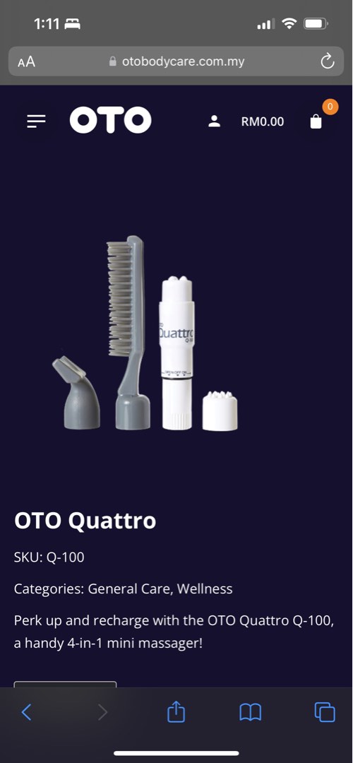 OTO travel scalp head feet massager, Health & Nutrition, Massage Devices on Carousell