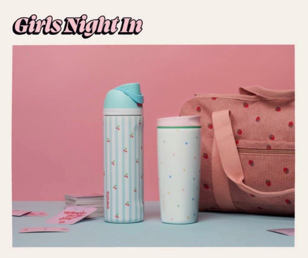 Owala birthday bash girls night in 24oz PILLOWFIGHT 20oz smoothsip ...