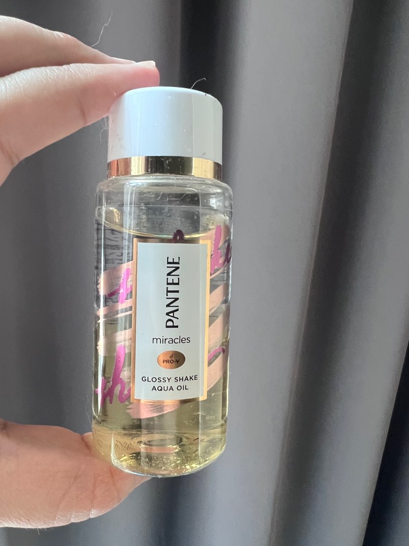Pantene MIRACLES GLOSSY SHAKE AQUA OIL 49ml, Beauty & Personal Care, Hair on Carousell