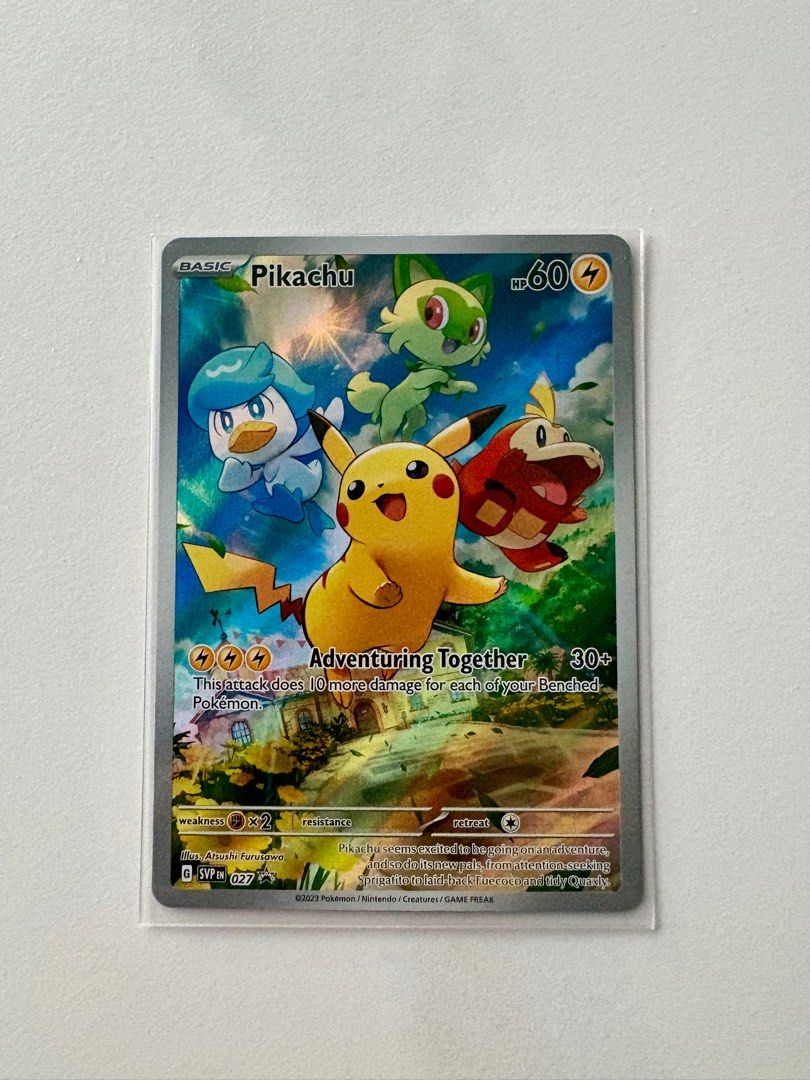 Pikachu IR Illustration Rare Scarlet and Violet Promo Promotion Card ...