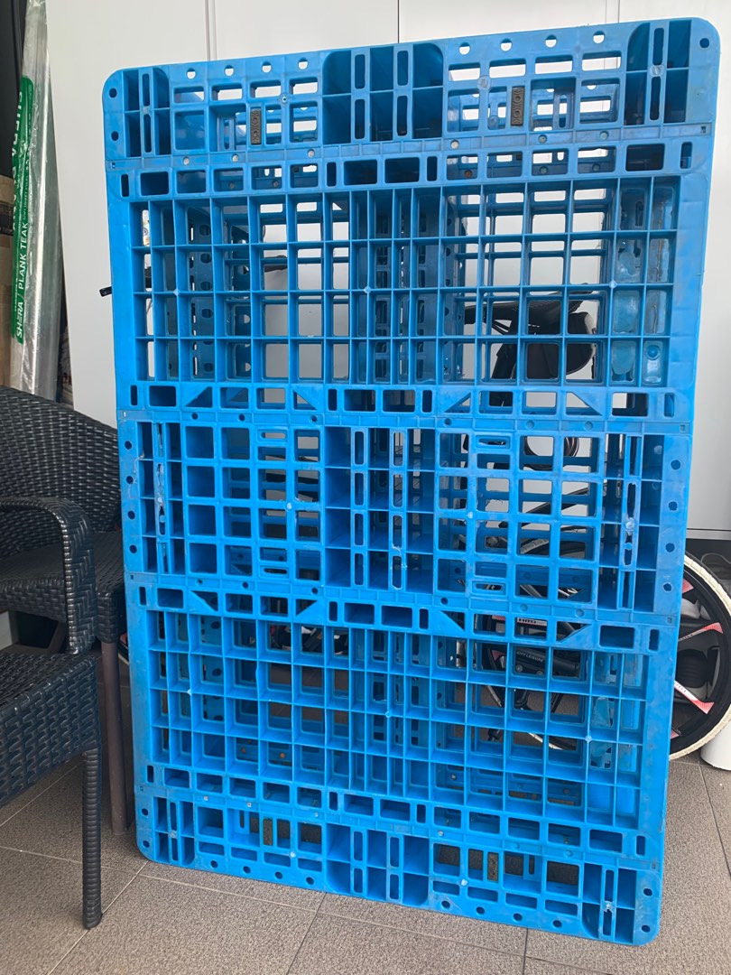 Plastic Pallets - GOOD CONDITION, Furniture & Home Living, Home ...