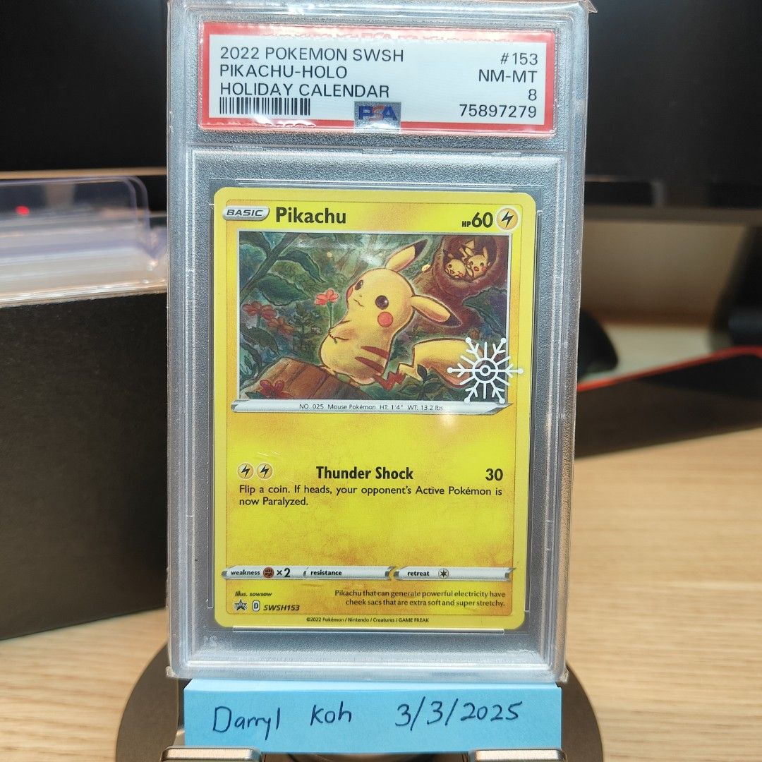 Pokemon PSA 8 Slab, Hobbies & Toys, Toys & Games on Carousell