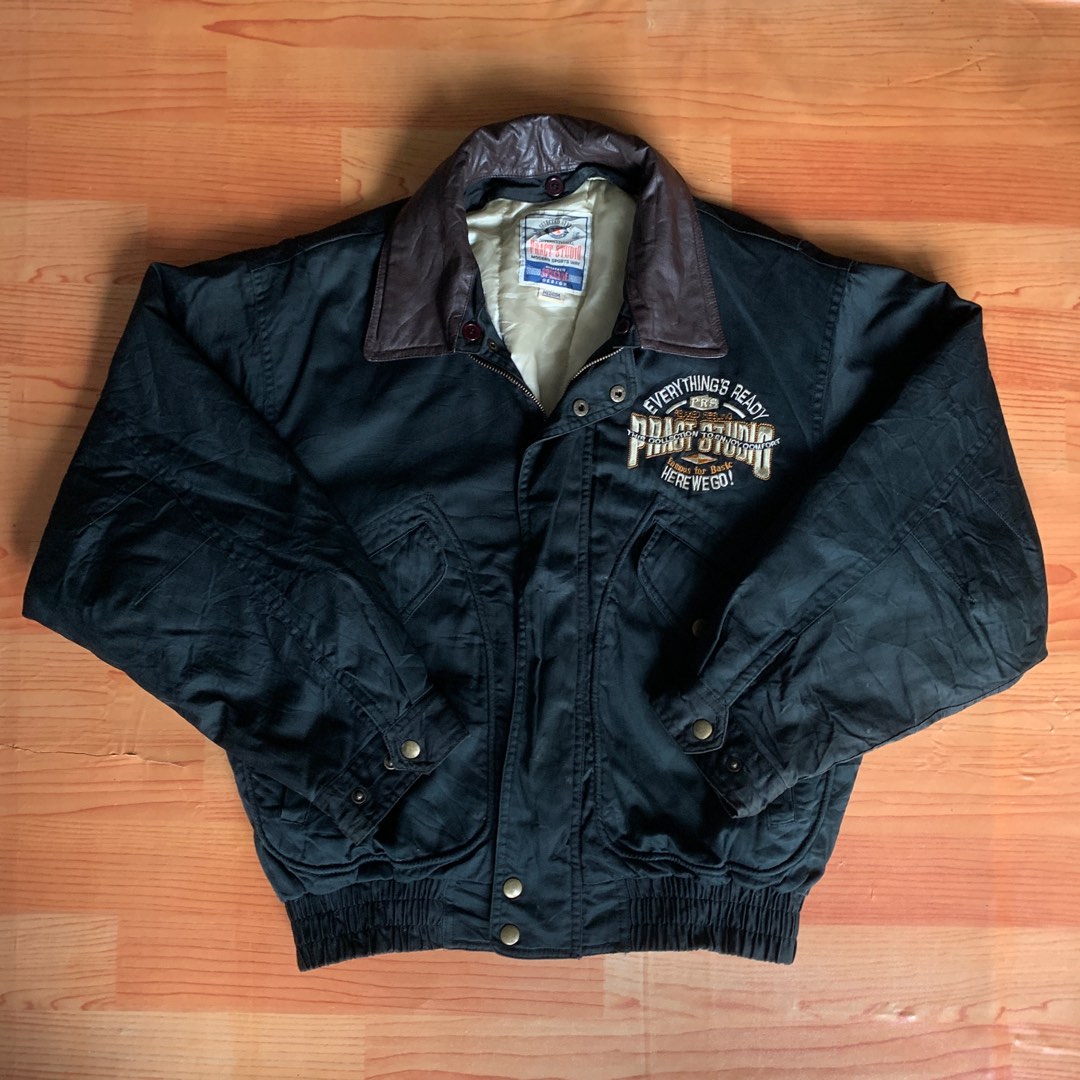 Pract studio vintage flight jacket, Fesyen Pria, Pakaian , Atasan di ...