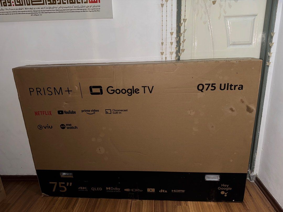PRISM+ Q75 ULTRA 4K QLED 75 INCH GOOGLE TV, TV & Home Appliances, TV & Entertainment, TV on ...
