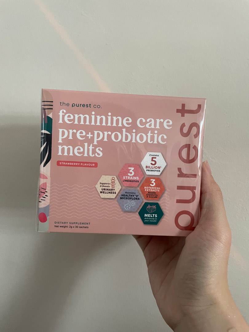 Purest Co Feminine Care pre+probiotics melts, Health & Nutrition ...