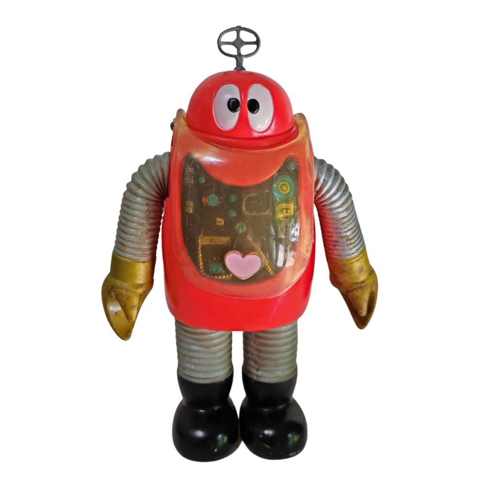 Vintage 70s Bandai 9" Robocon SOFUBI Fig Robot Bullmark Takatoku Popy ...