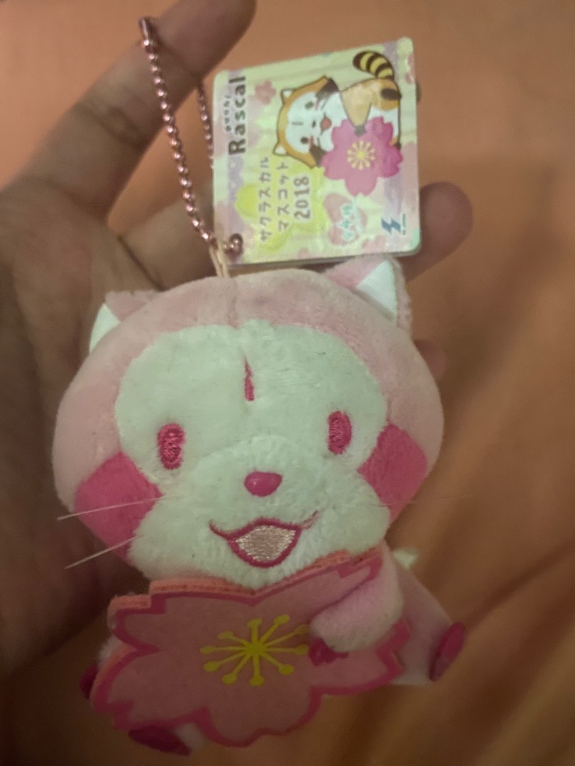 Sakura Rascal Raccoon Bag charm, Hobbies & Toys, Toys & Games on Carousell