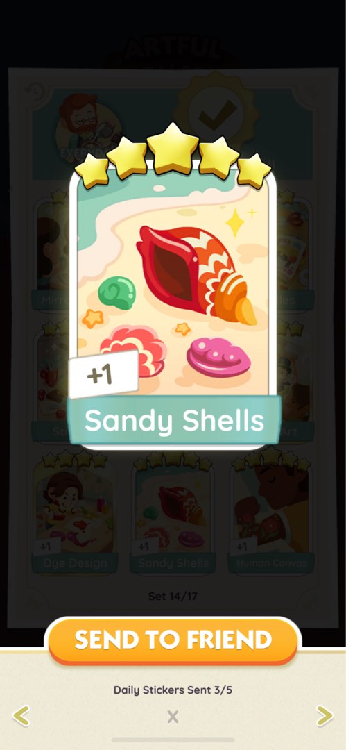 Sandy shells (monopoly go), Hobbies & Toys, Toys & Games on Carousell