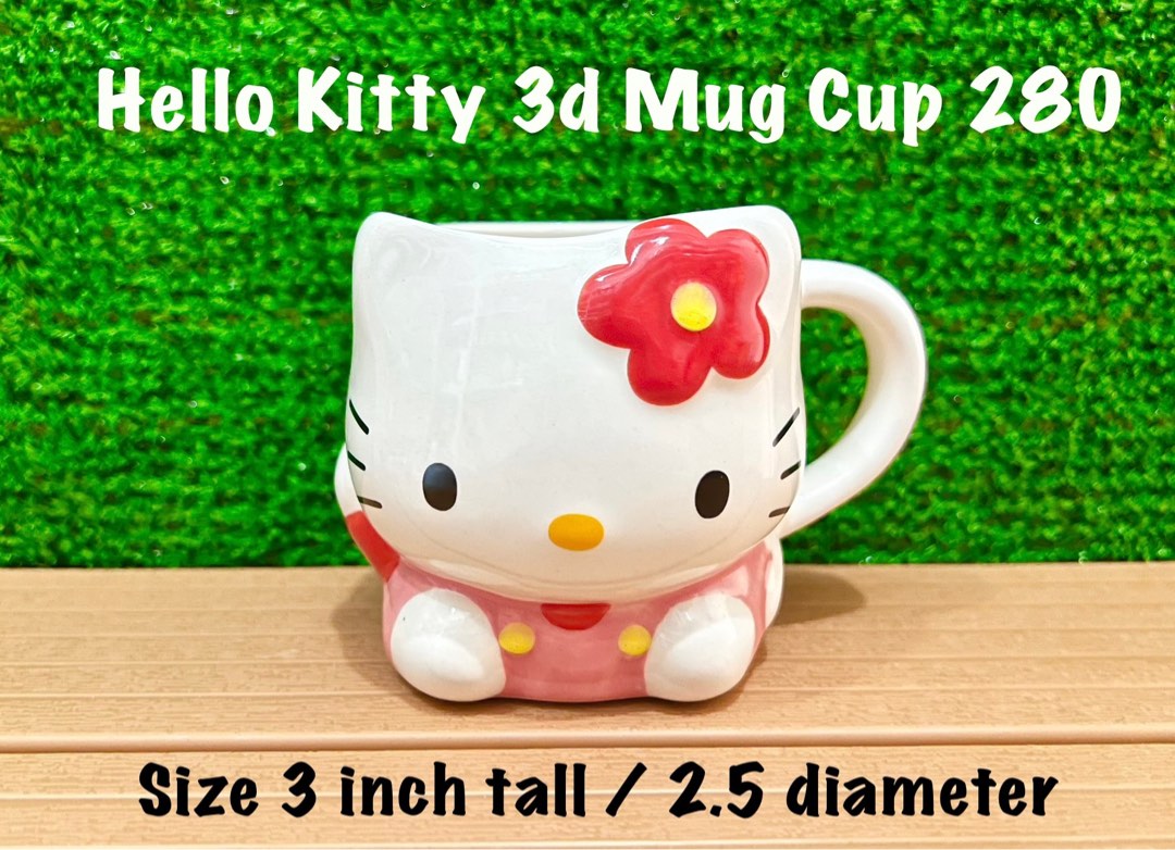 Sanrio Hello Kitty 3D Ceramic Mug, Furniture & Home Living, Kitchenware ...