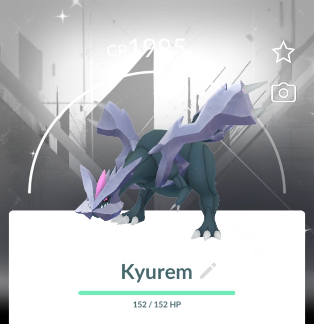 Shiny Kyurem White Background Pokemon Go, Video Gaming, Gaming ...
