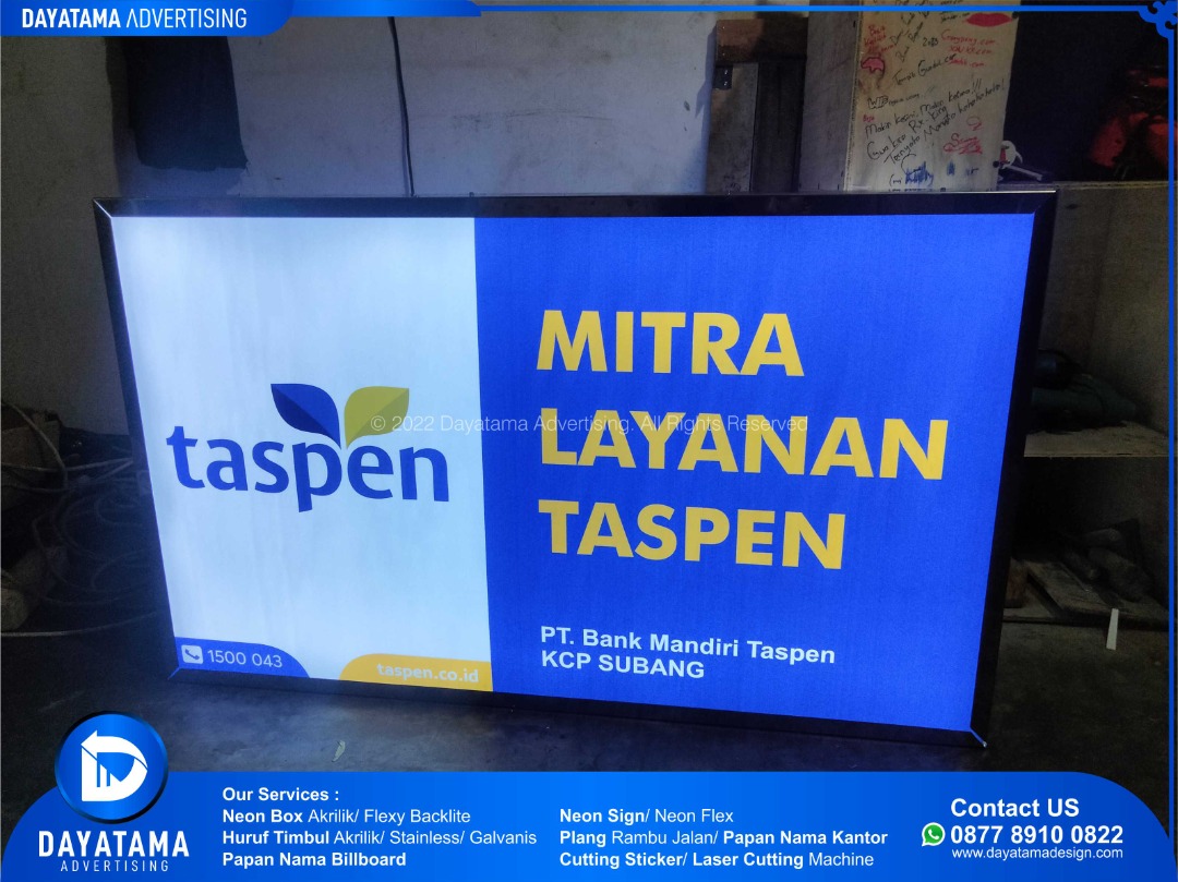Sign Neon Box Bank Mandiri Taspen, Desain & Kerajinan Tangan, Lainnya ...