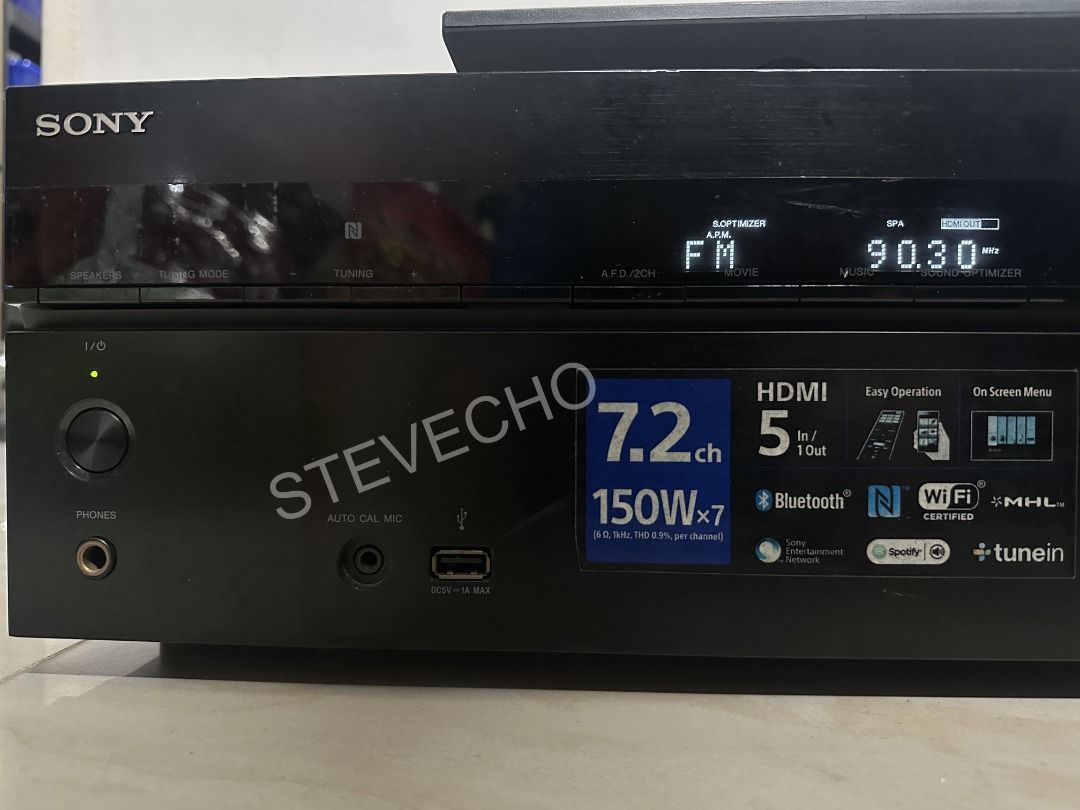 SONY STR DN850 收音劇院 7.2 環繞擴大機 4K HDMI 藍芽/WI-FI 擴大機 有原廠遙控器, 耳機及錄音音訊設備 ...