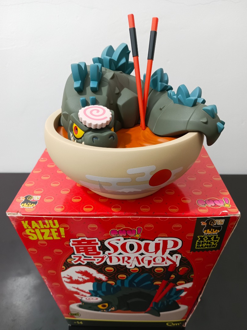 Soup Dragon Godzilla Ramen Art Toy Designer Toy Vinyl, Hobbies & Toys ...