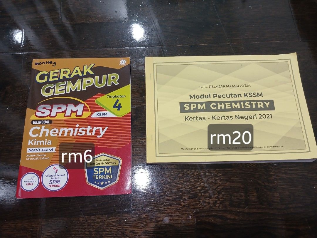 SPM KSSM CHEMISTRY BOOKS LATIHAN EXERCISE NOTES NOTA FOR CHEMISTRY FORM ...