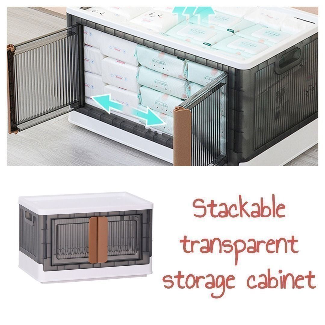 Stackable transparent storage cabinet, Furniture & Home Living, Home ...
