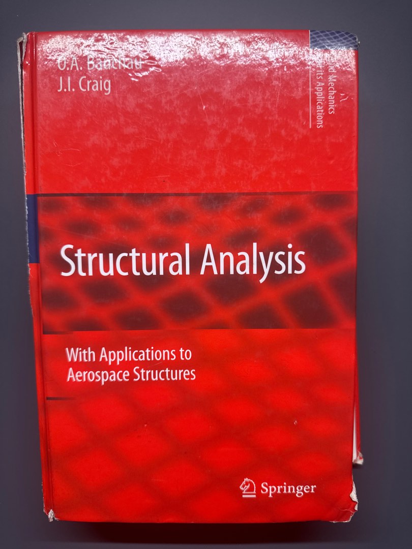 Structural Analysis by Bauchau and Craig, Hobbies & Toys, Books & Magazines, Textbooks on Carousell