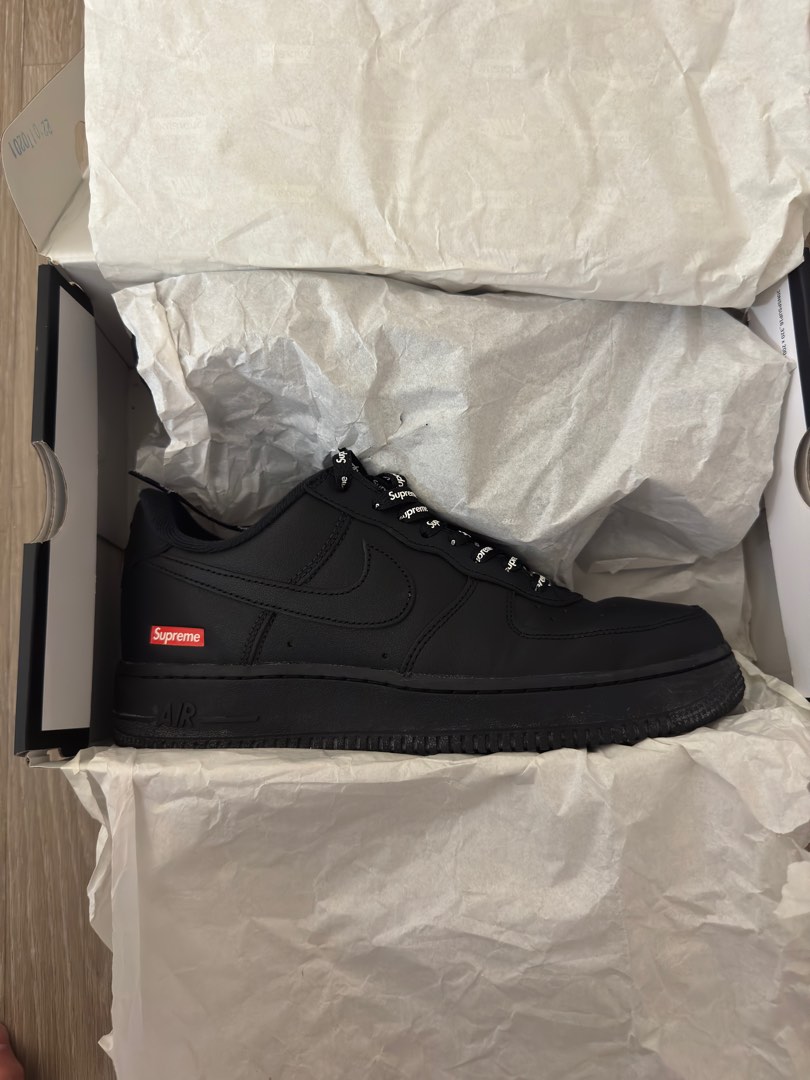 Supreme x Nike Air Force 1 Low "Mini Box Logo Black" US 8, Men's ...