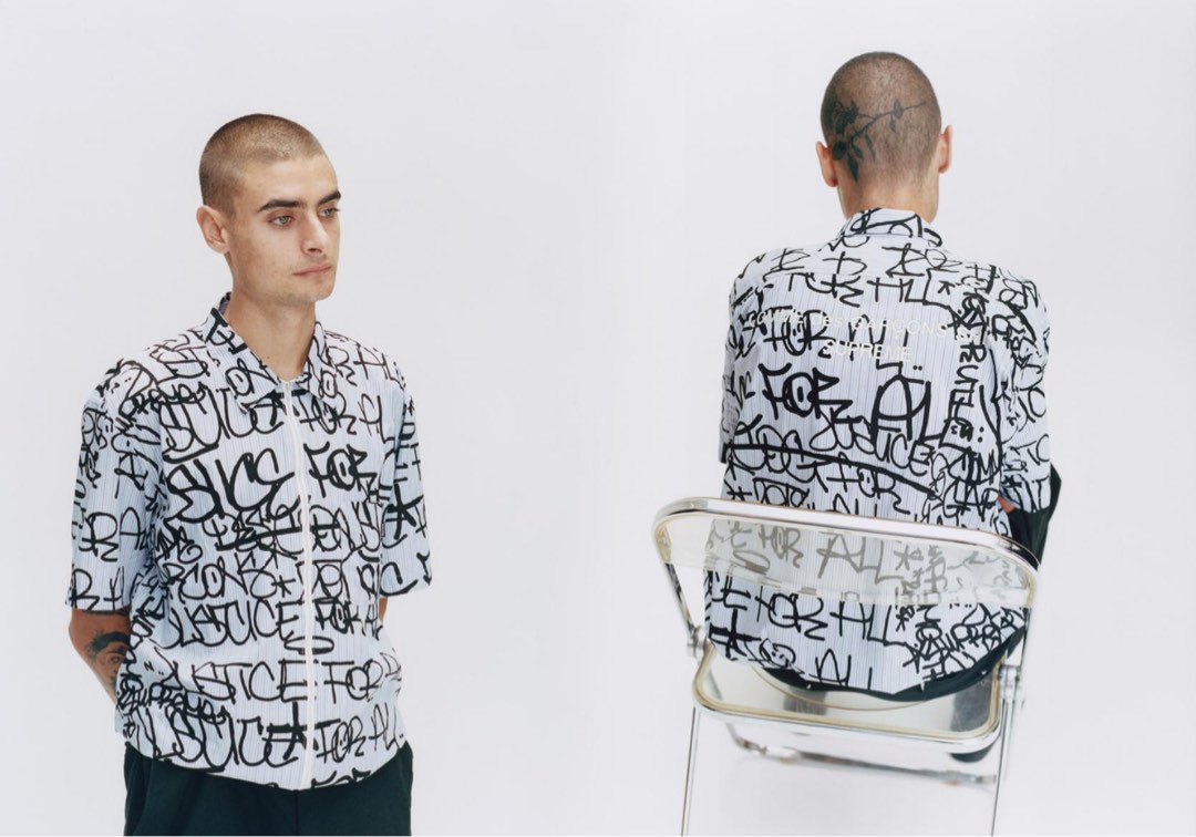 Supreme x Comme des Garcons Shirt F/W18 - AOP Zip-up Shirt, Men's ...