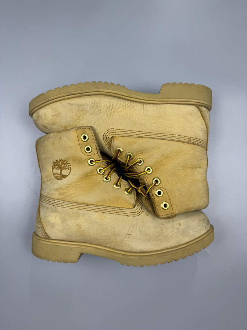 Timberland Boots Premium 6 Dessert Beige, Men's Fashion, Footwear ...