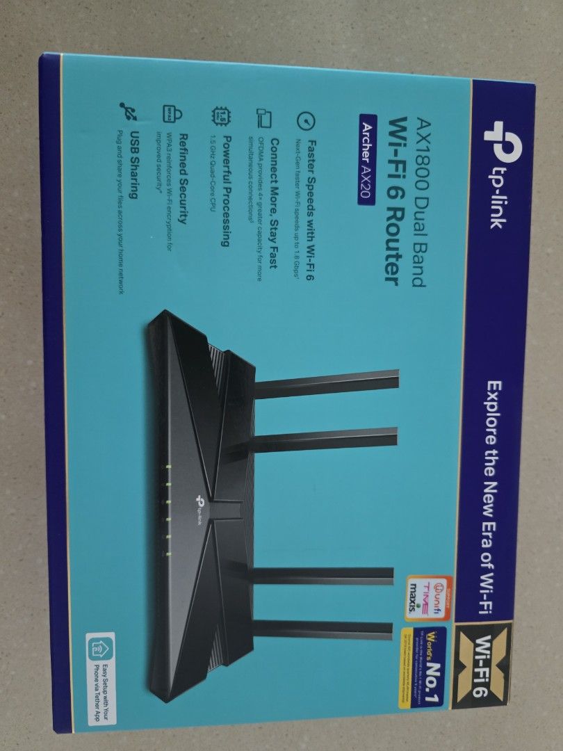 TP-Link AX1800 Dual Band Wi-Fi 6 Router, Computers & Tech, Parts ...