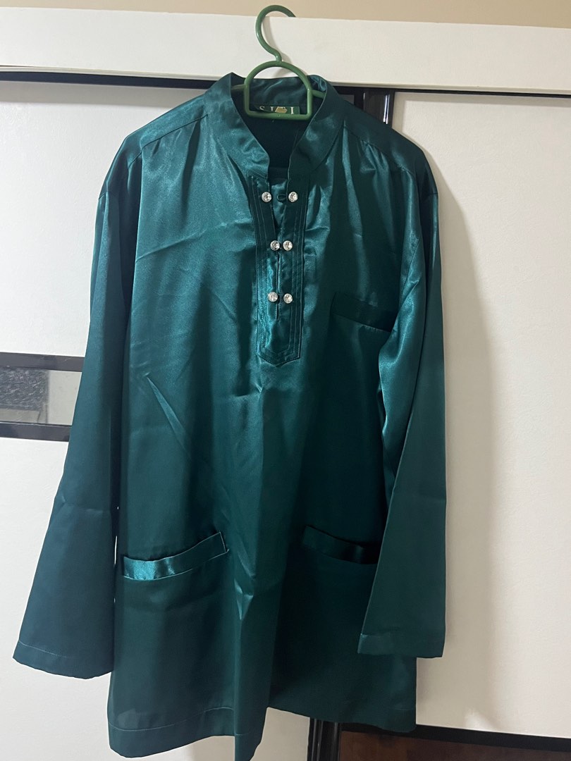 Turquoise Baju Raya Size L, Men's Fashion, Tops & Sets, Tshirts & Polo ...