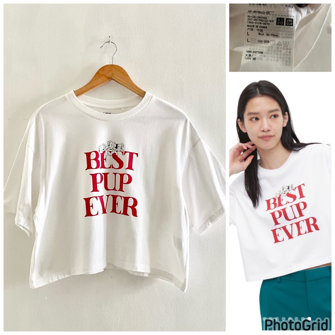 Uniqlo cotton semi crop top, Women's Fashion, Tops, Shirts on Carousell