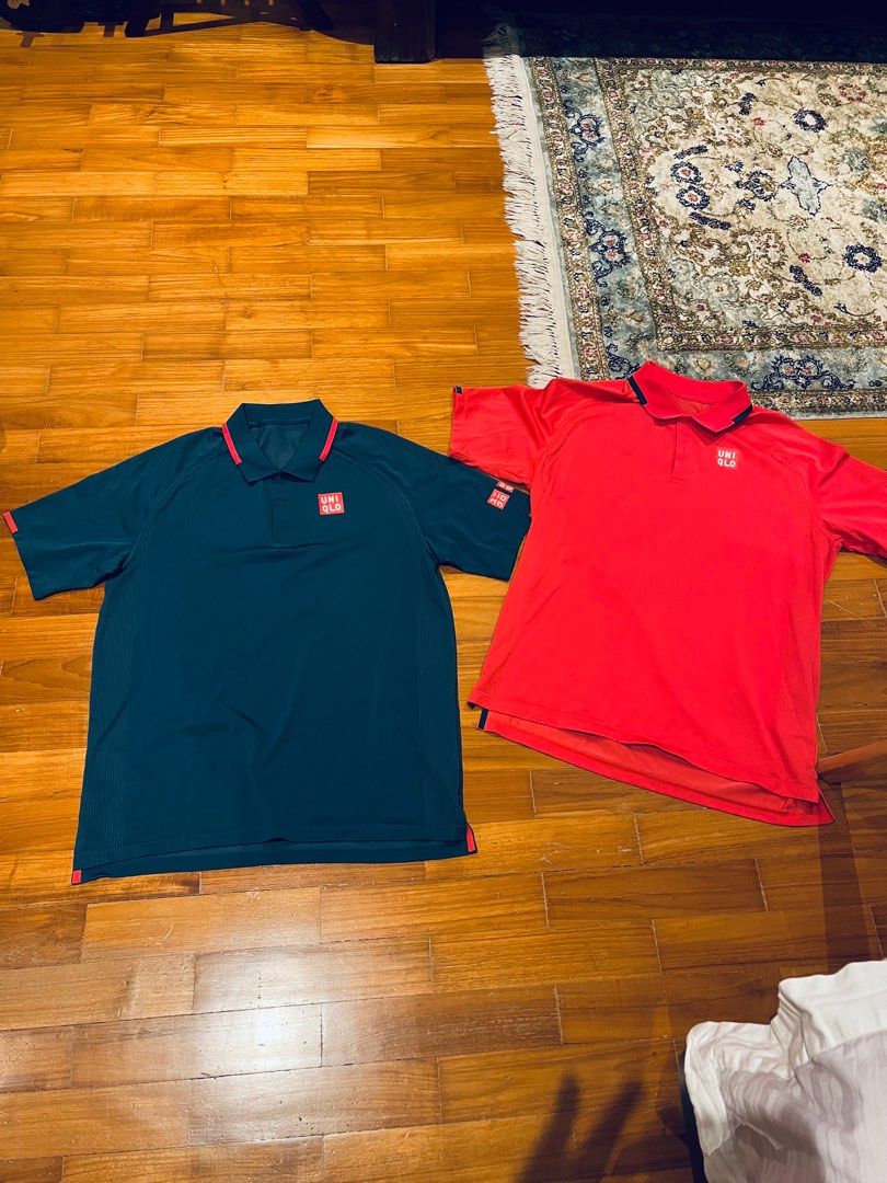 Uniqlo Roger Federer RF tennis polo shirt Wimbledon Roland Garros ...