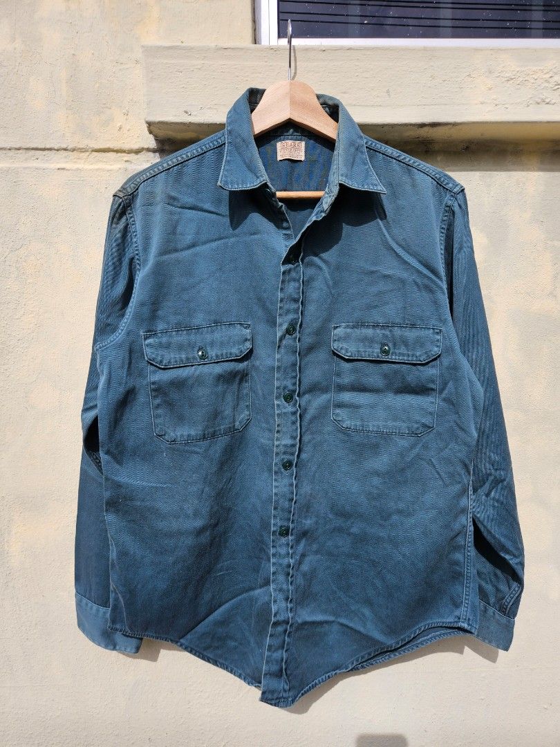 Vintage 60s Sears Work Shirt, Men's Fashion, Tops & Sets, Formal Shirts ...
