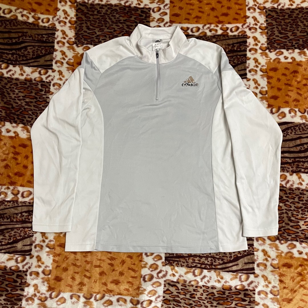 Vintage Adidas HalfZipper Half Zip White like stussy carhartt, Men's Fashion, Tops & Sets ...