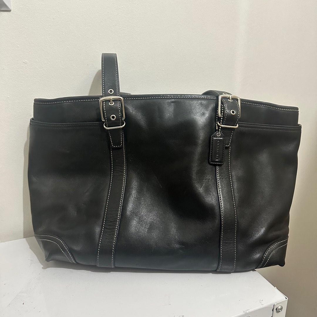 Vintage Coach Leather Tote Bag 6460, Luxury, Bags & Wallets on Carousell