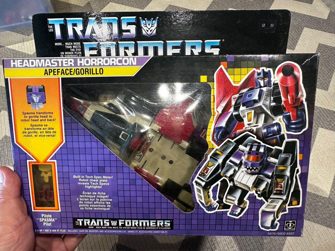 Vintage G1 Transformers Horrorcon Headmaster Apeface MIB Canadian Box ...