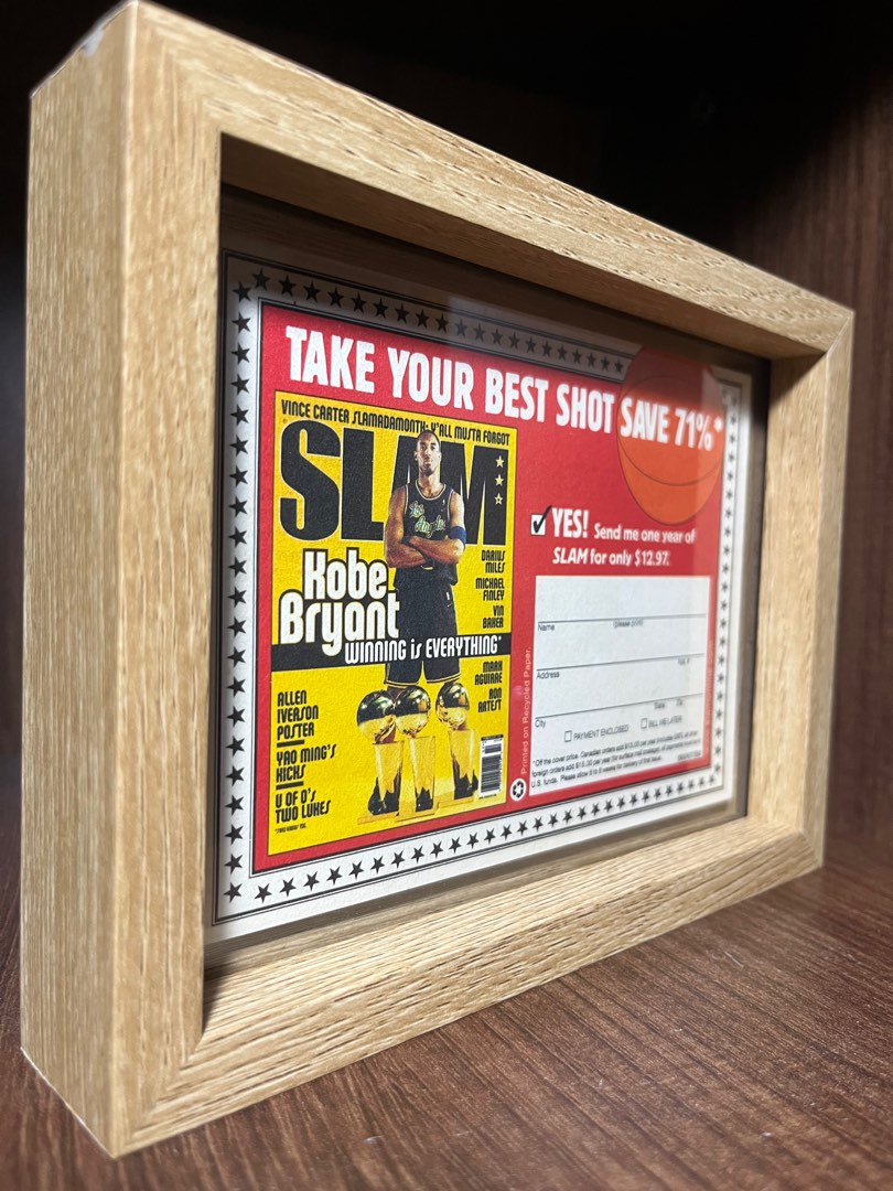 Vintage SLAM Magazine Subscription ft. Kobe Bryant (w/frame), Hobbies ...