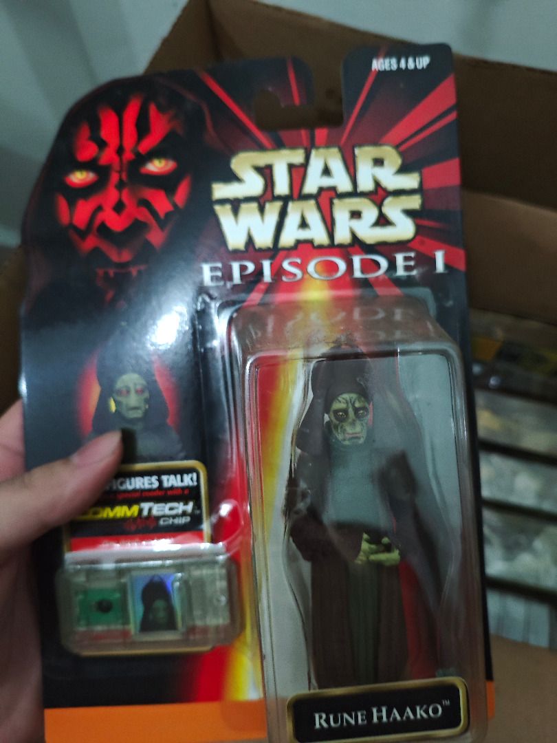 Vintage Star Wars Episode 1 RUNE HAAKO Action Figure W/ Commtech TPM ...