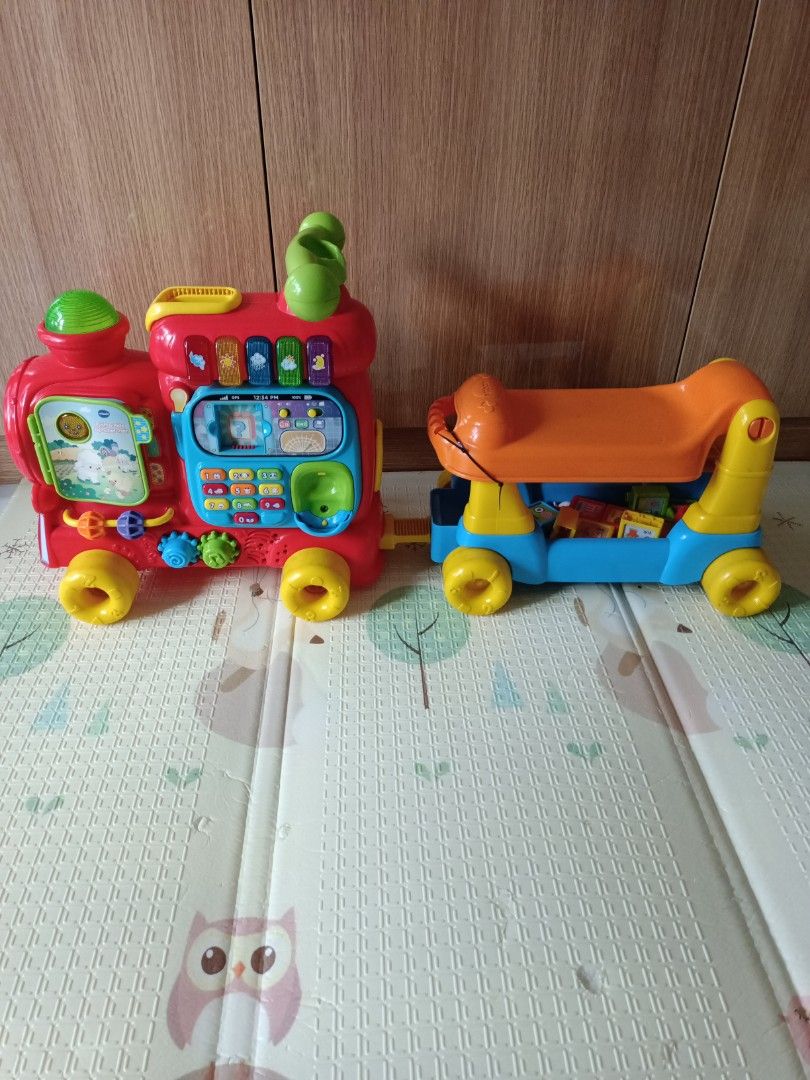 Vtech Toy Train (not working but can ride on), Babies & Kids, Infant ...