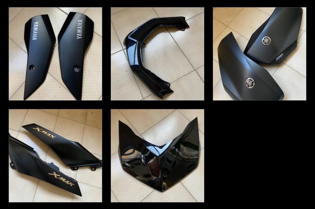 Xmax V2 coverset(Matt black), Motorcycles, Motorcycle Accessories on ...