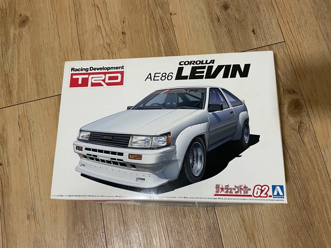 1/24 Scale Toyota AE86 Corolla Levin Plastic Model Kit Aoshima, Hobbies ...