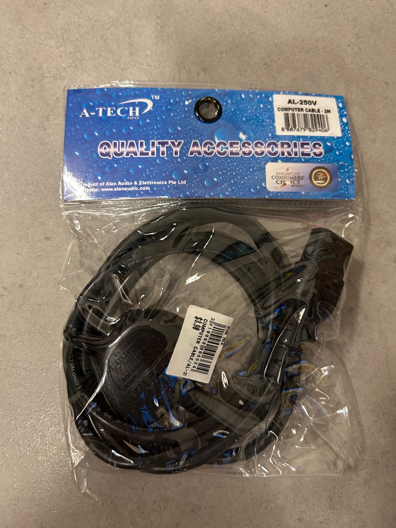 13amp / 3 pin to cpu cable, Computers & Tech, Parts & Accessories ...