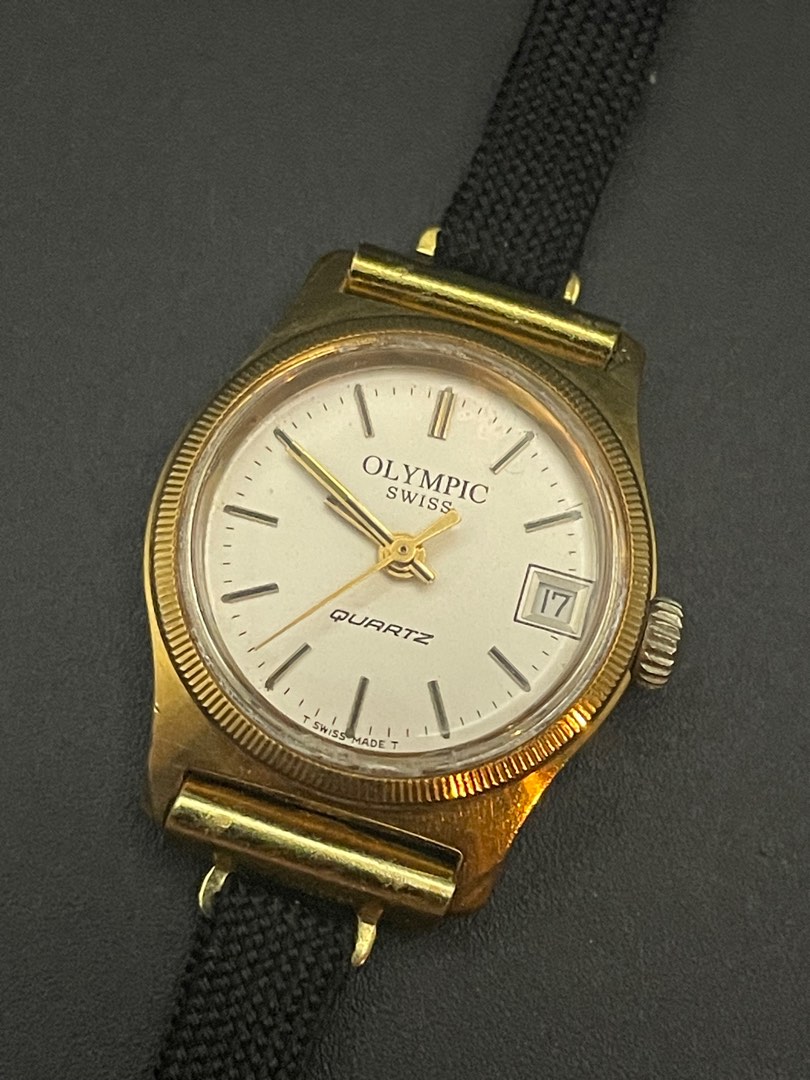 1970s Vintage Olympic Quartz Swiss Watch, 女裝, 手錶及配件, 手錶 - Carousell