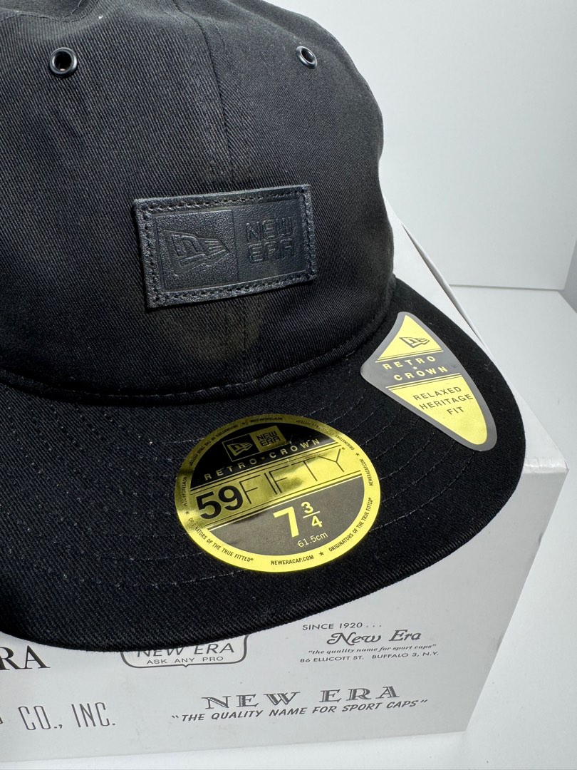 59FIFTY Retro Crown New Era Dark 90S Black Fitted, Men's Fashion ...