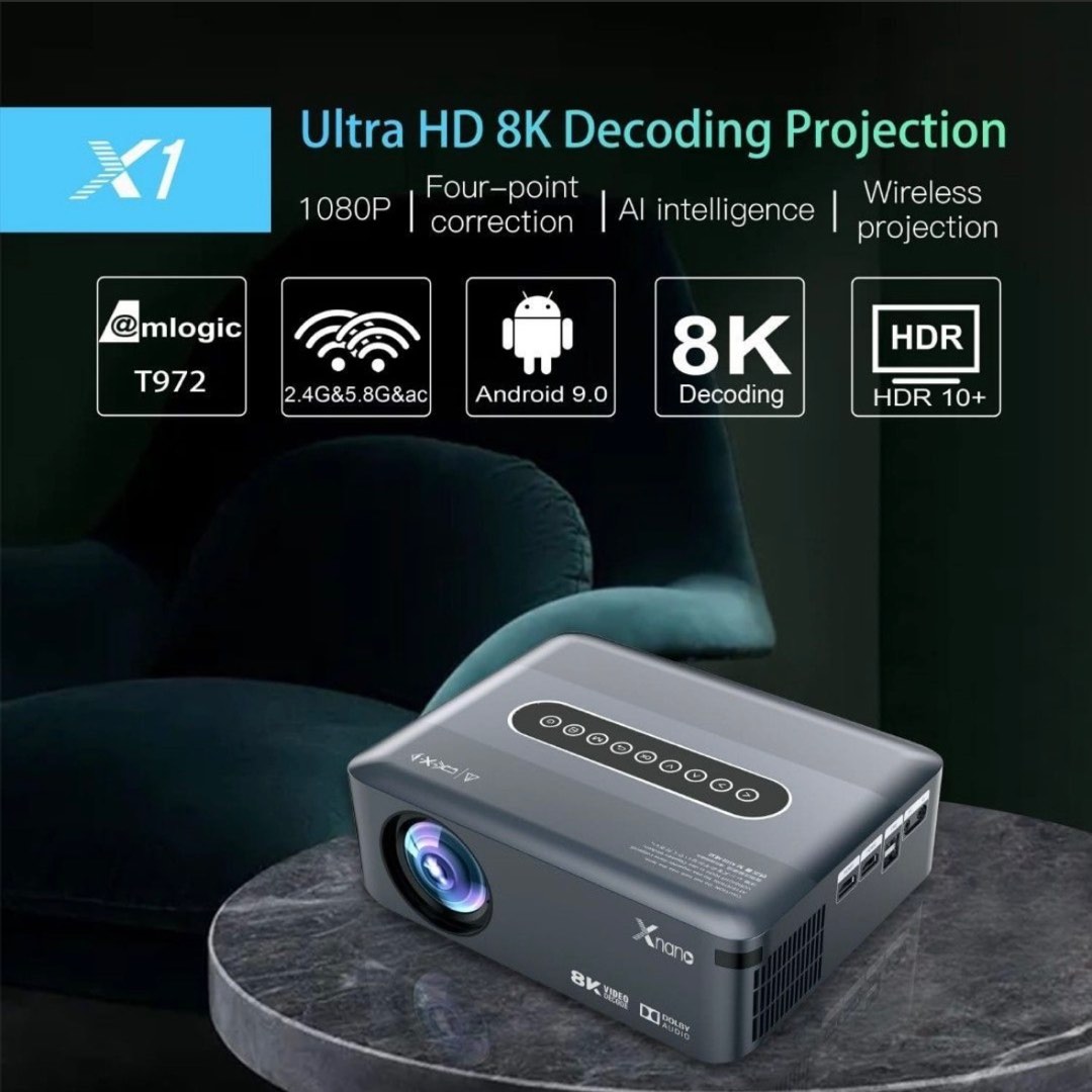 8K Decoding Projector nano X1 1080p Full HD 4K 1920×1080P LCD Smart ...