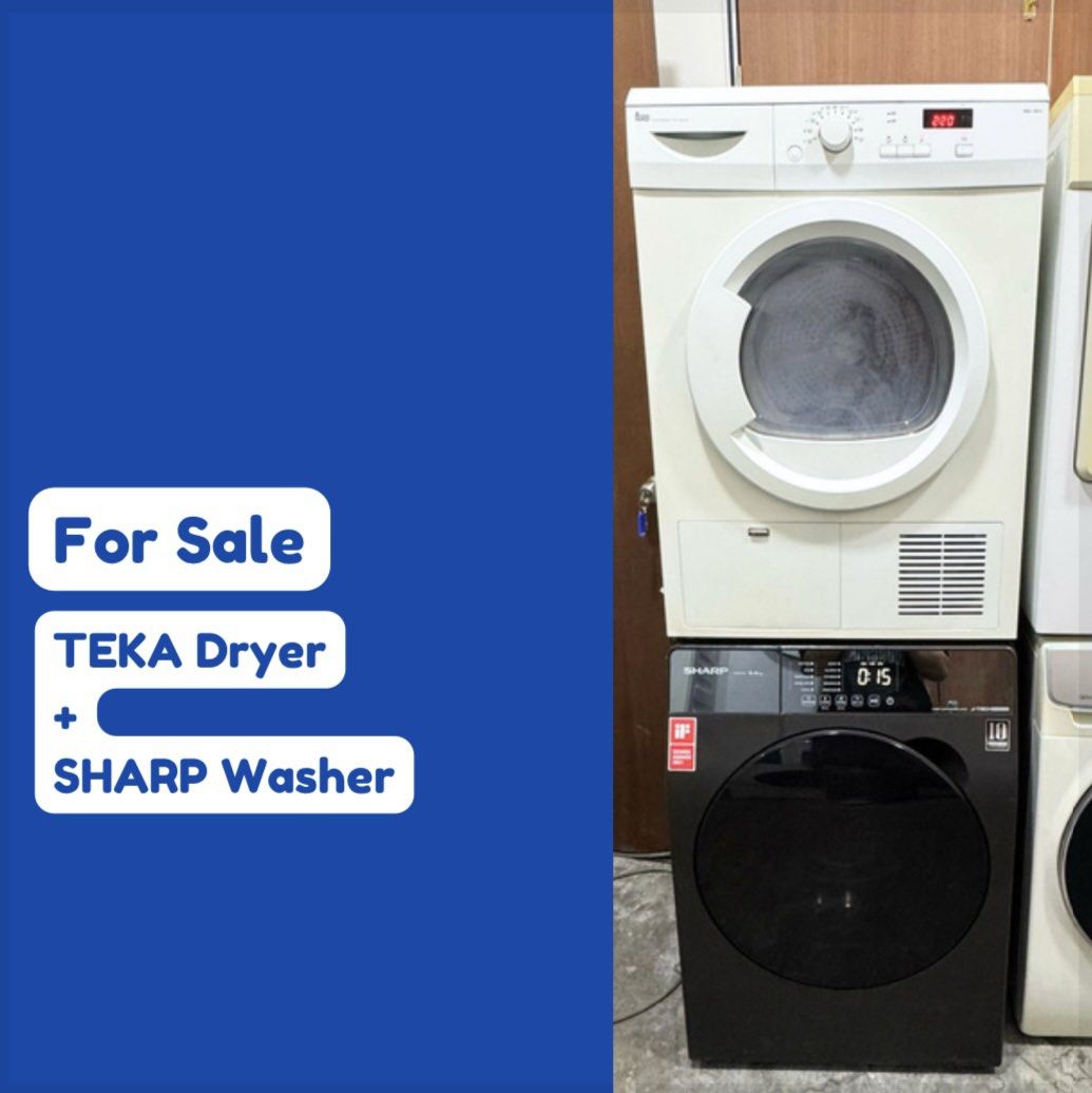 9.5/7KG Washing Machine and Condenser Dryer (Pair), TV & Home ...