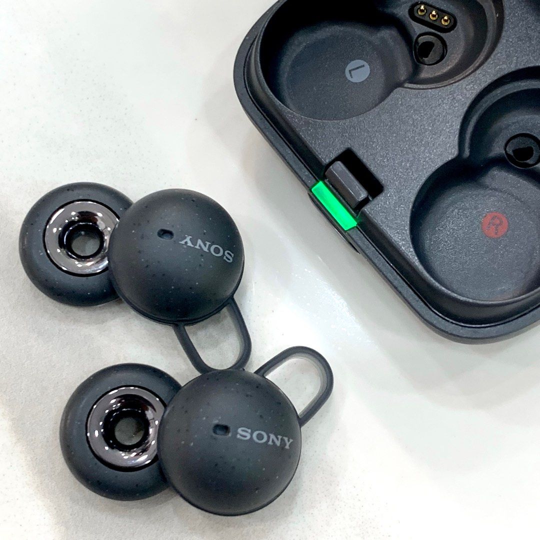 新淨 好用 靚聲 設計獨特 Sony WF-l900 linkbuds真無線 truly wireless headphones 開放式 耳機 黑色 black, 音響器材, 耳機 ...